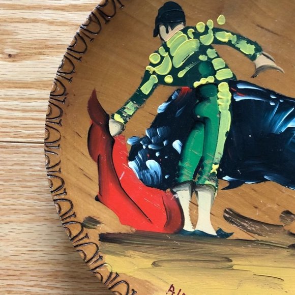 Vintage | Wall Decor | Wood Spanish Matador Plate Wall Hanging | Poshmark